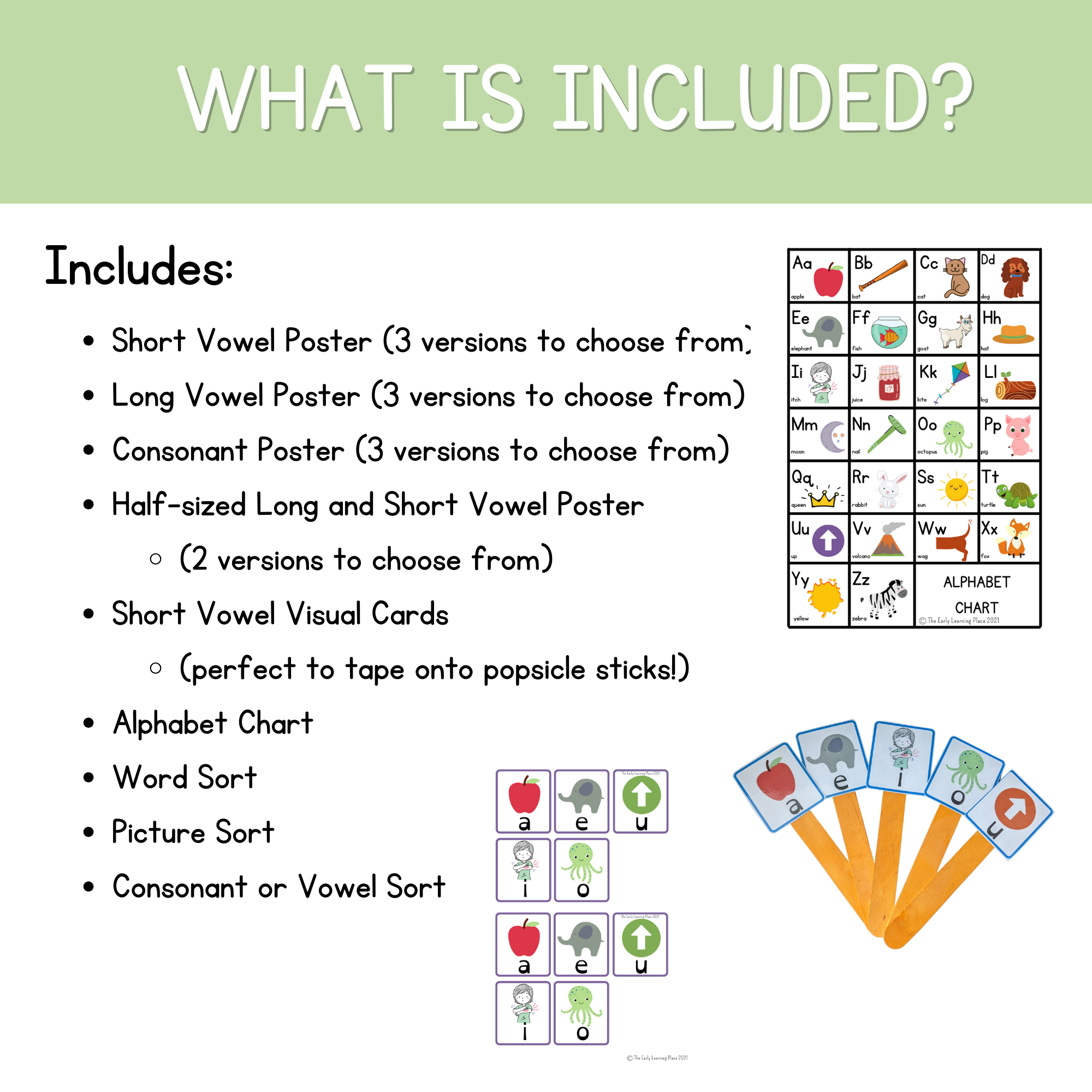 Short and Long Vowel Posters/Sorts & Consonant Poster/Sort — The Early ...
