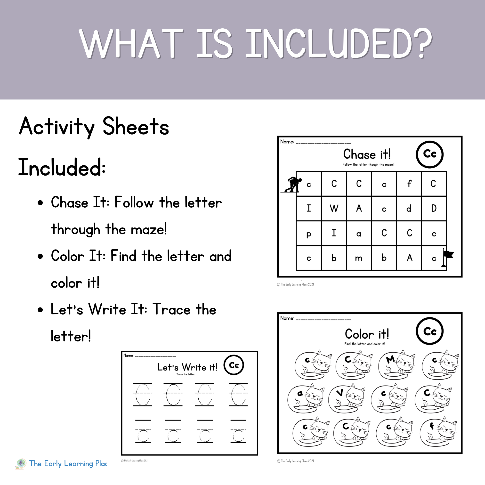 Alphabet Posters and Activity Sheets — The Early Learning Place