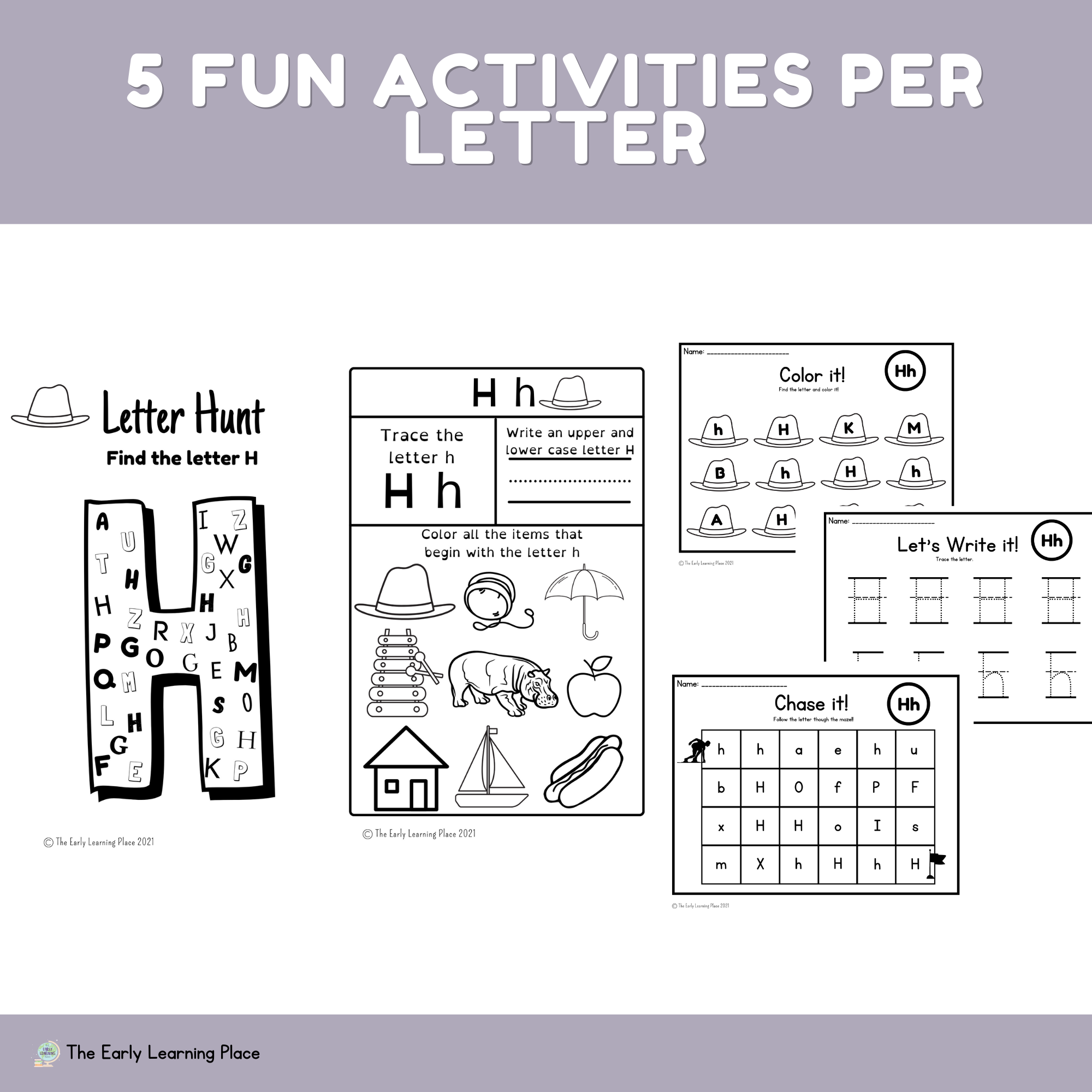 Alphabet Posters and Activity Sheets — The Early Learning Place