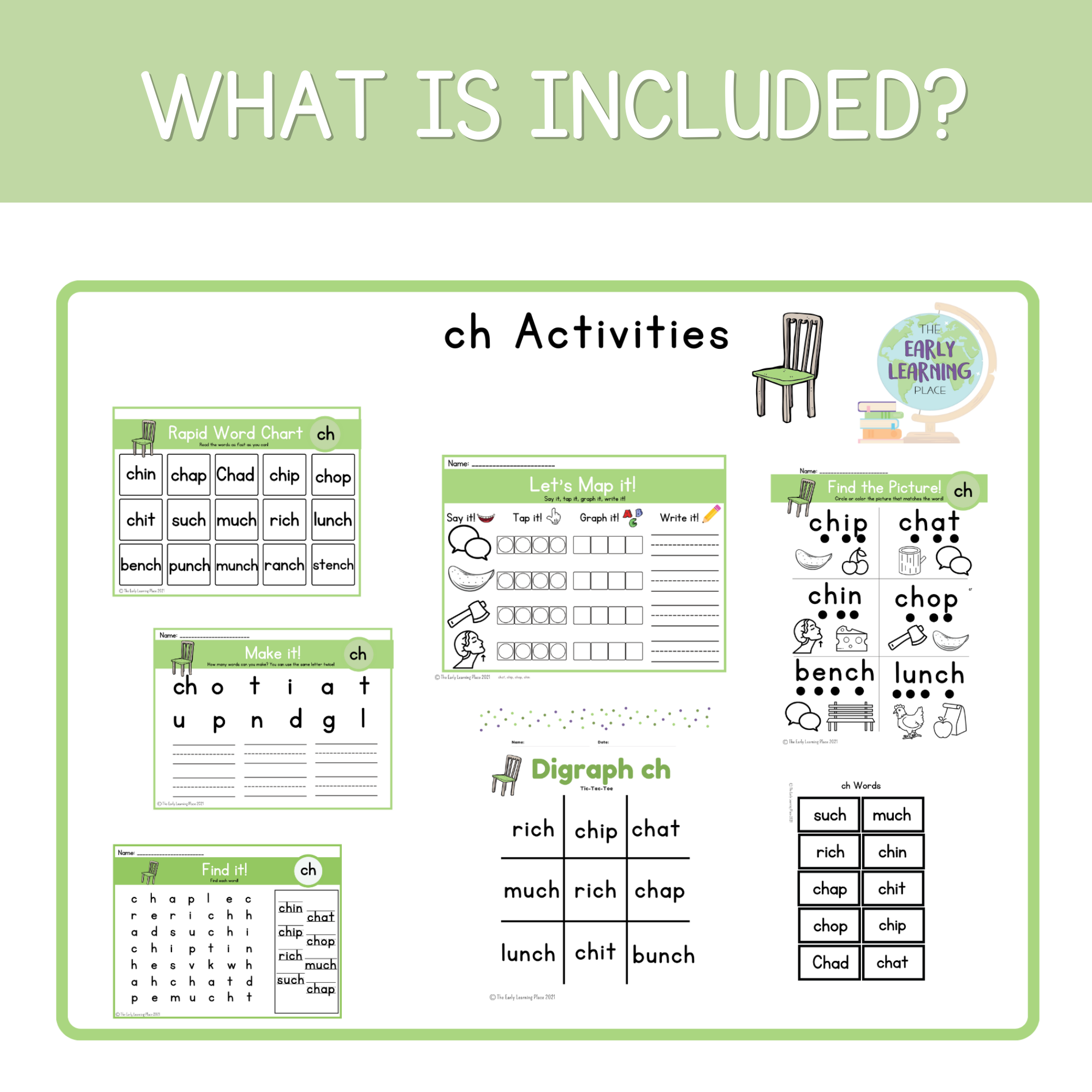 Digraph ch Posters, Word Cards, and Activities | Science of Reading ...