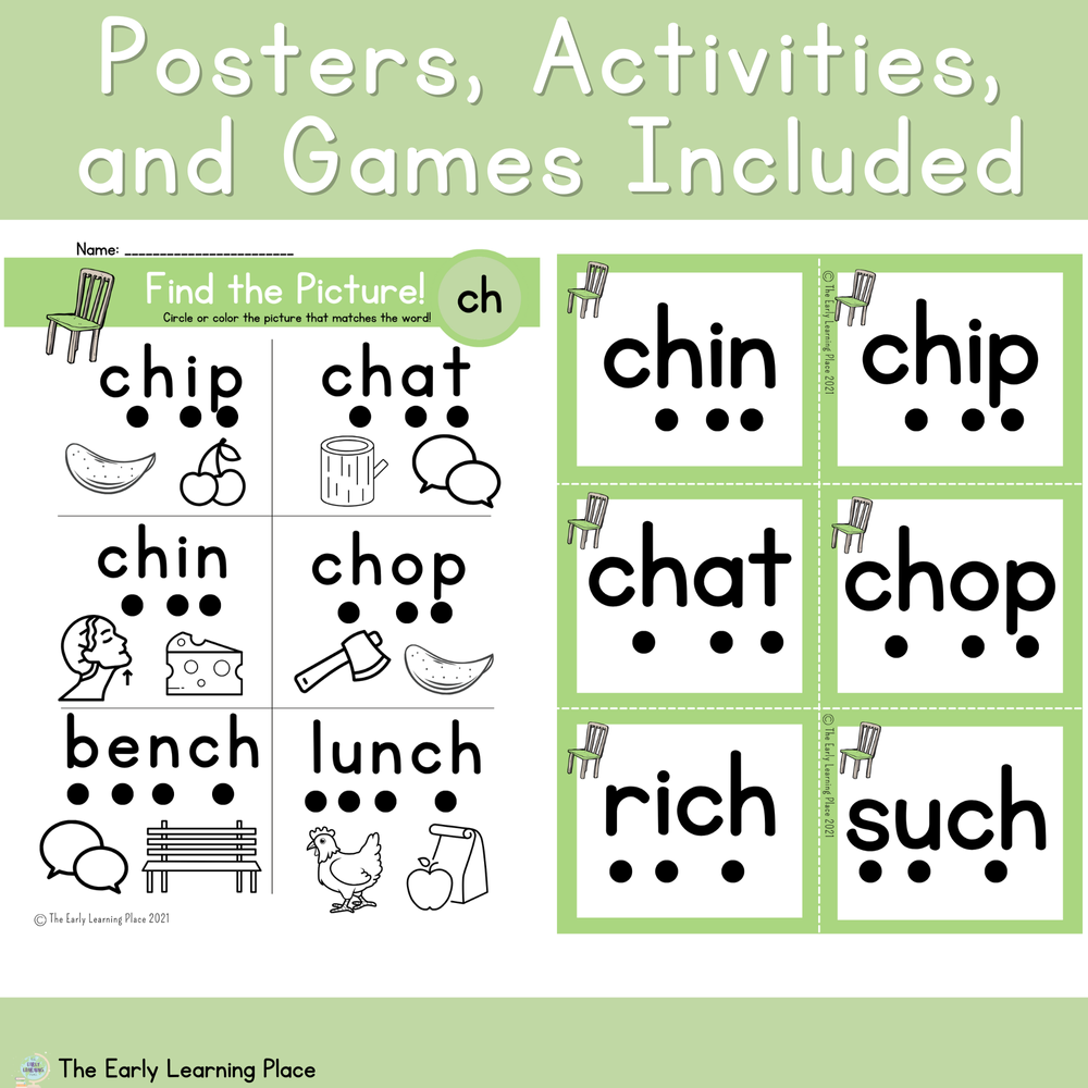 Digraph sh Posters, Word Cards, and Activities | Science of Reading ...