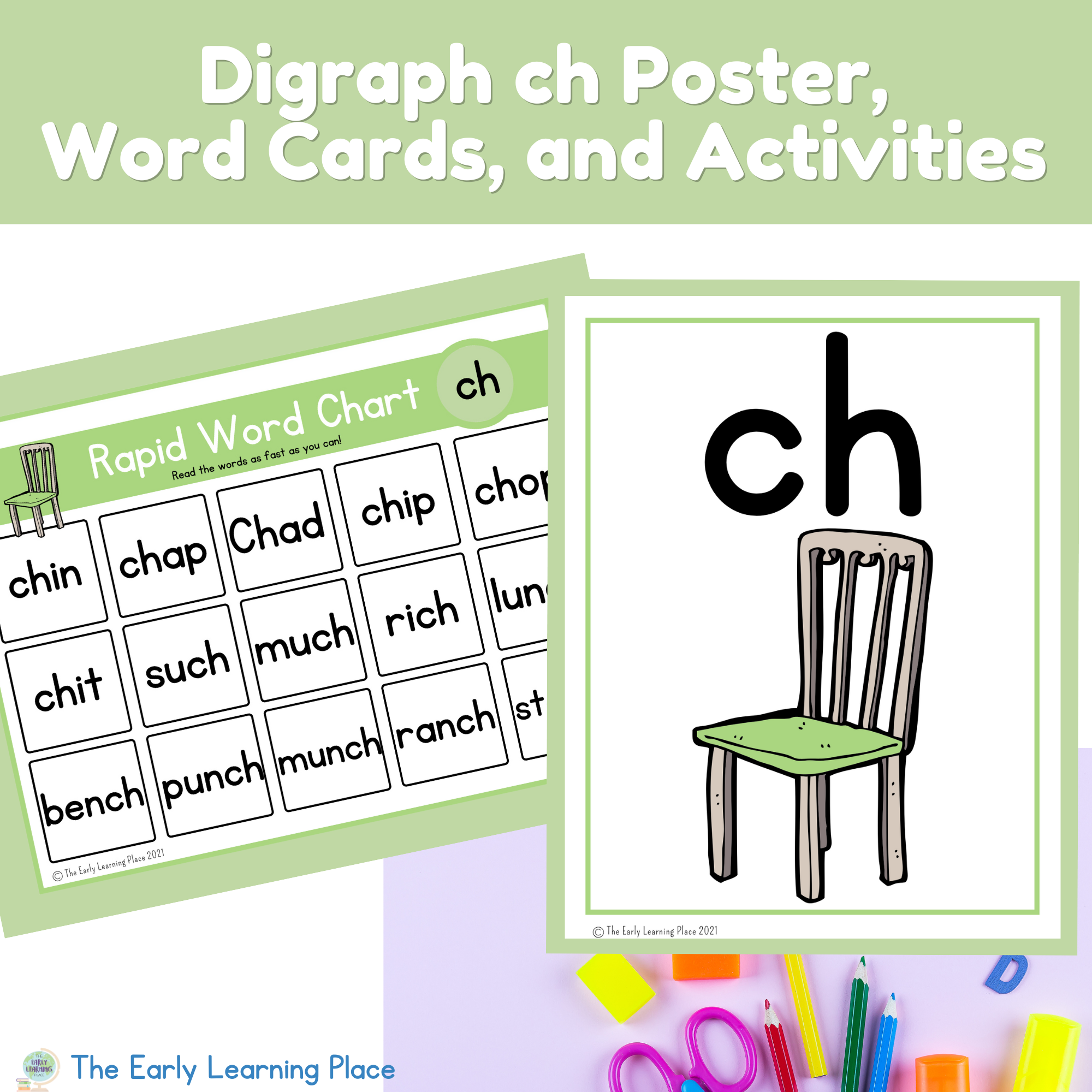 Digraph ch Posters, Word Cards, and Activities | Science of Reading ...