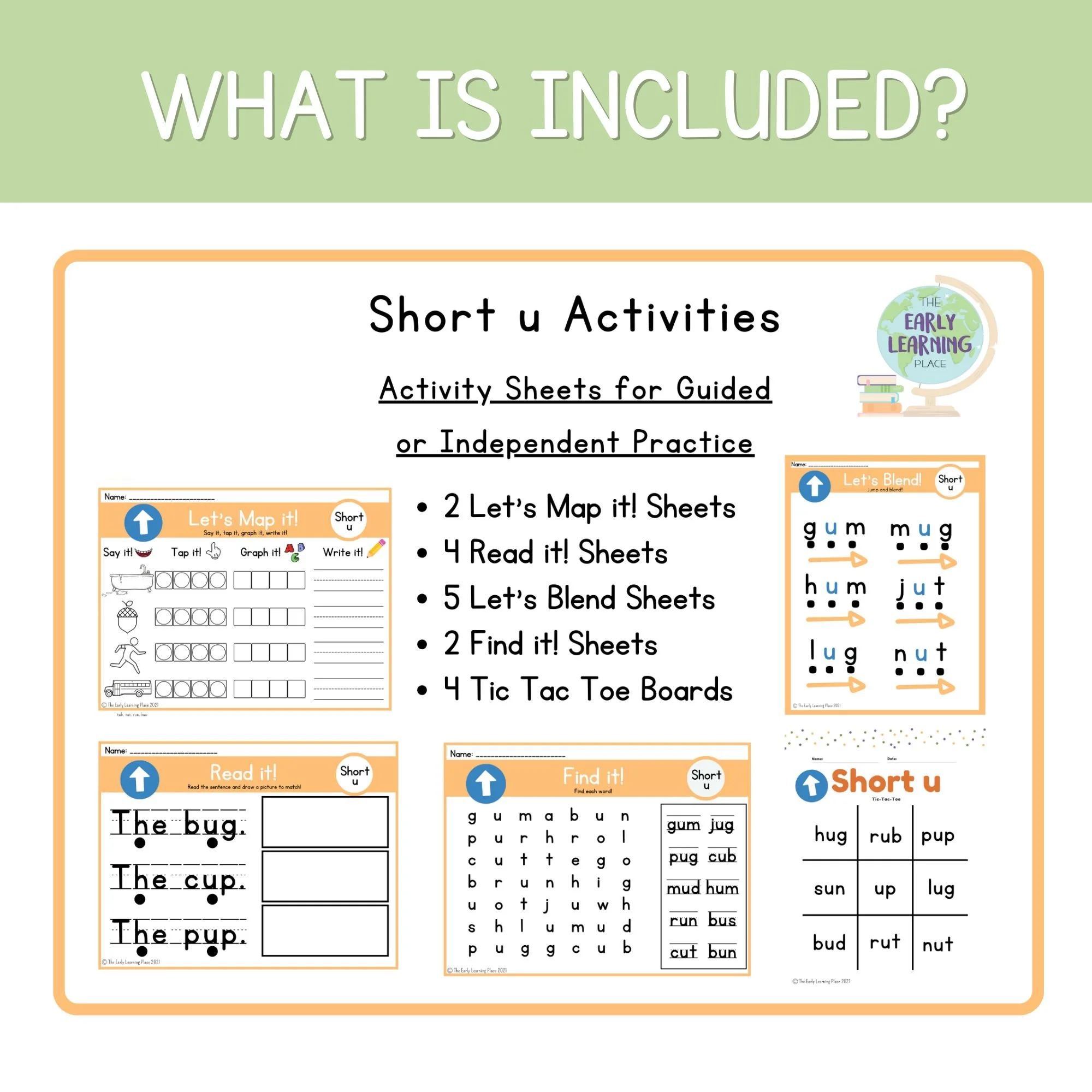 Short Vowel CVC Worksheets and Activities - Short U — The Early ...