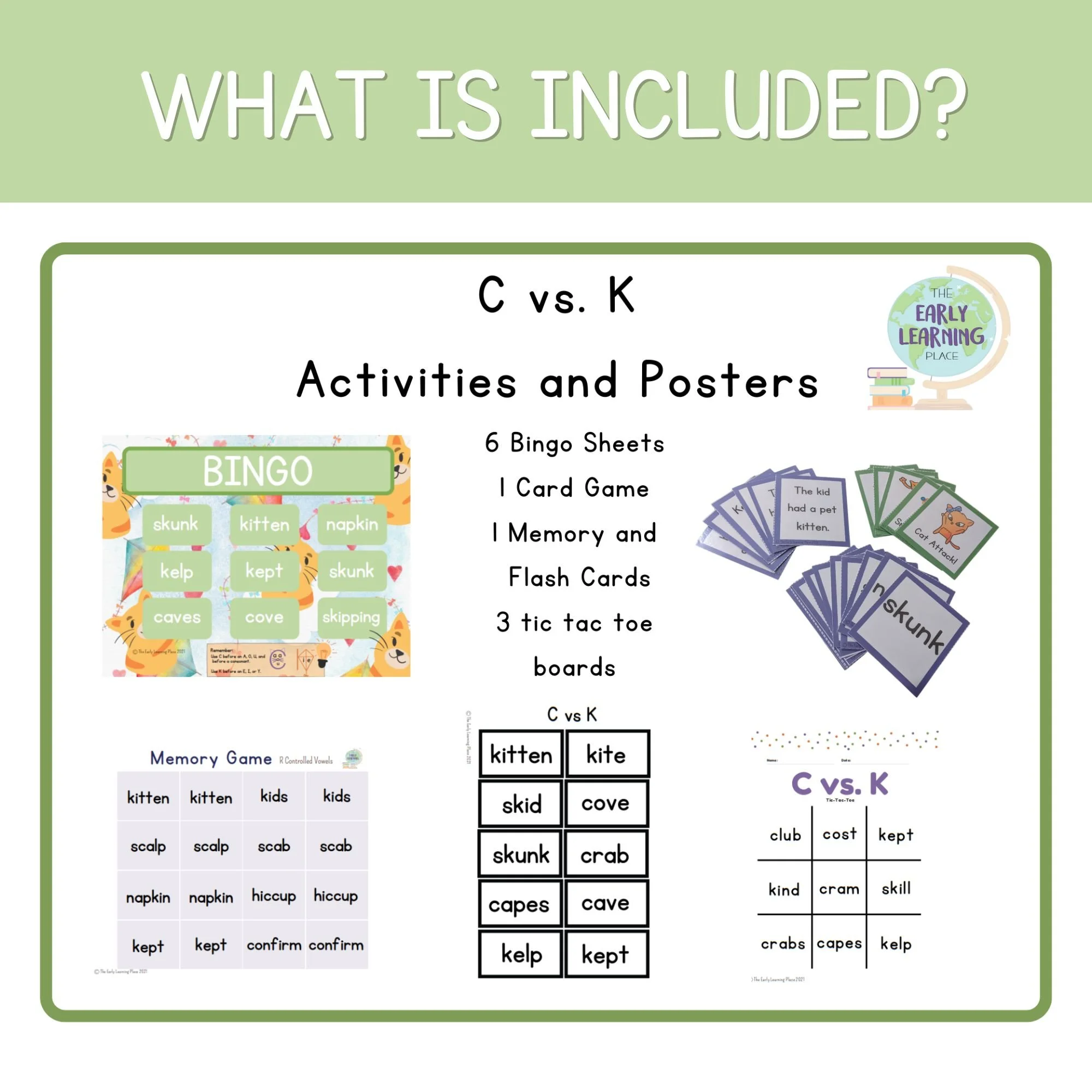 C vs. K Posters and Activities | Cat/Kite Rule — The Early Learning Place