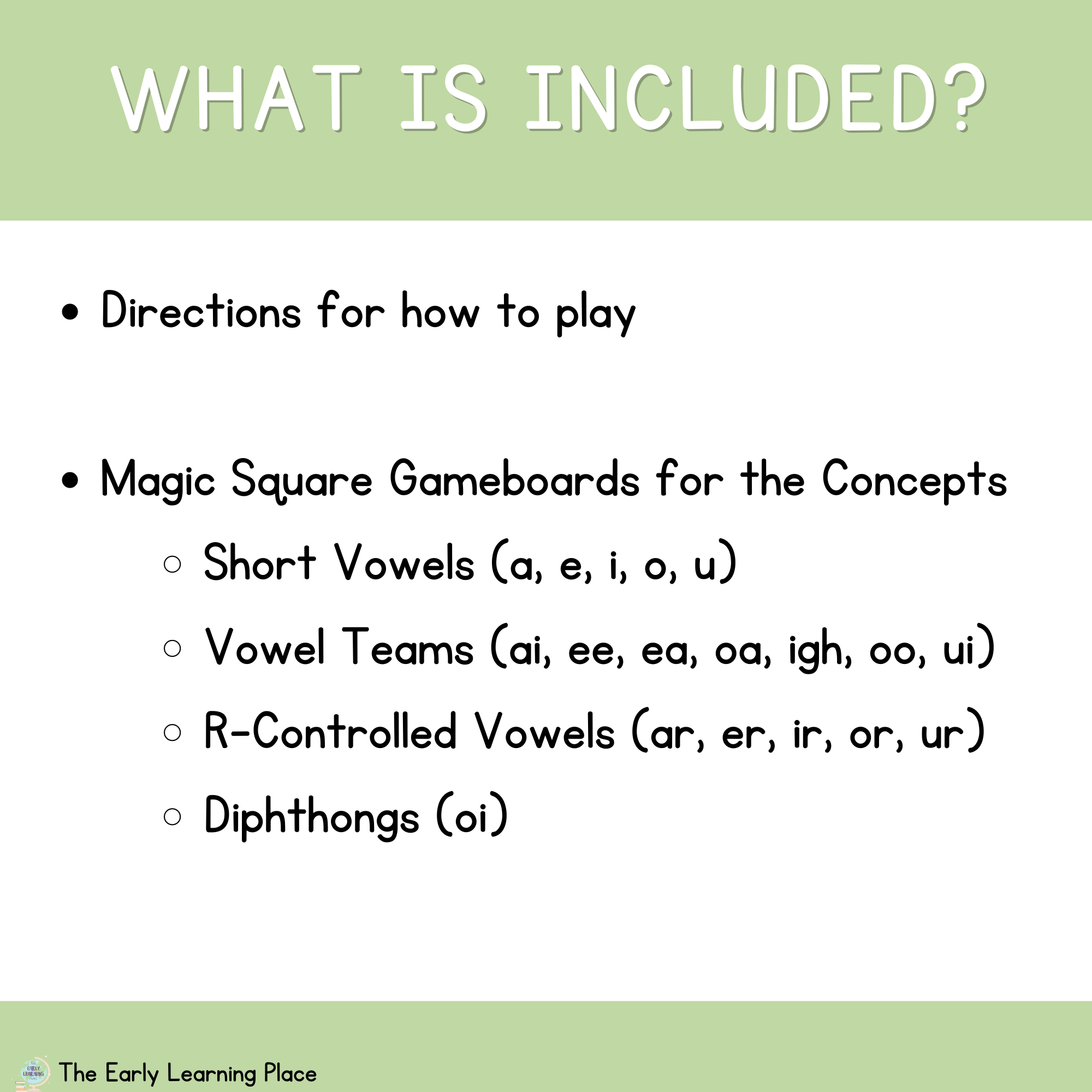 Magic Squares Phonics Gameboards | Short Vowels, Vowel Teams, R ...