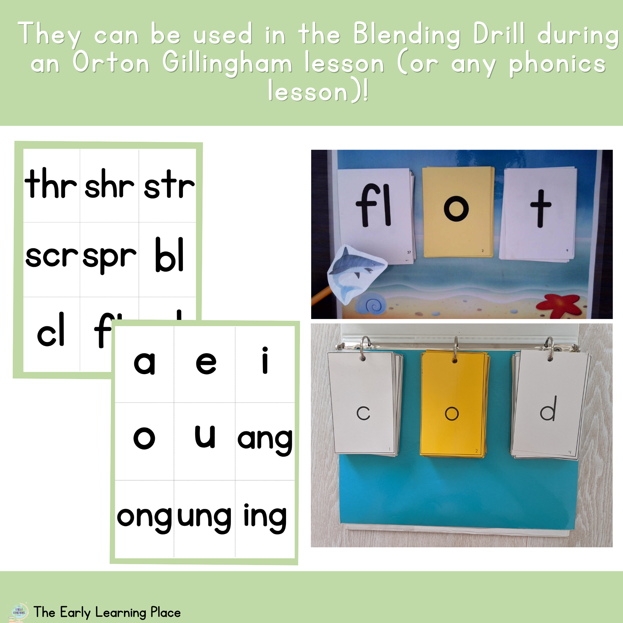 Blending Grapheme Cards for Blending Drill — The Early Learning Place