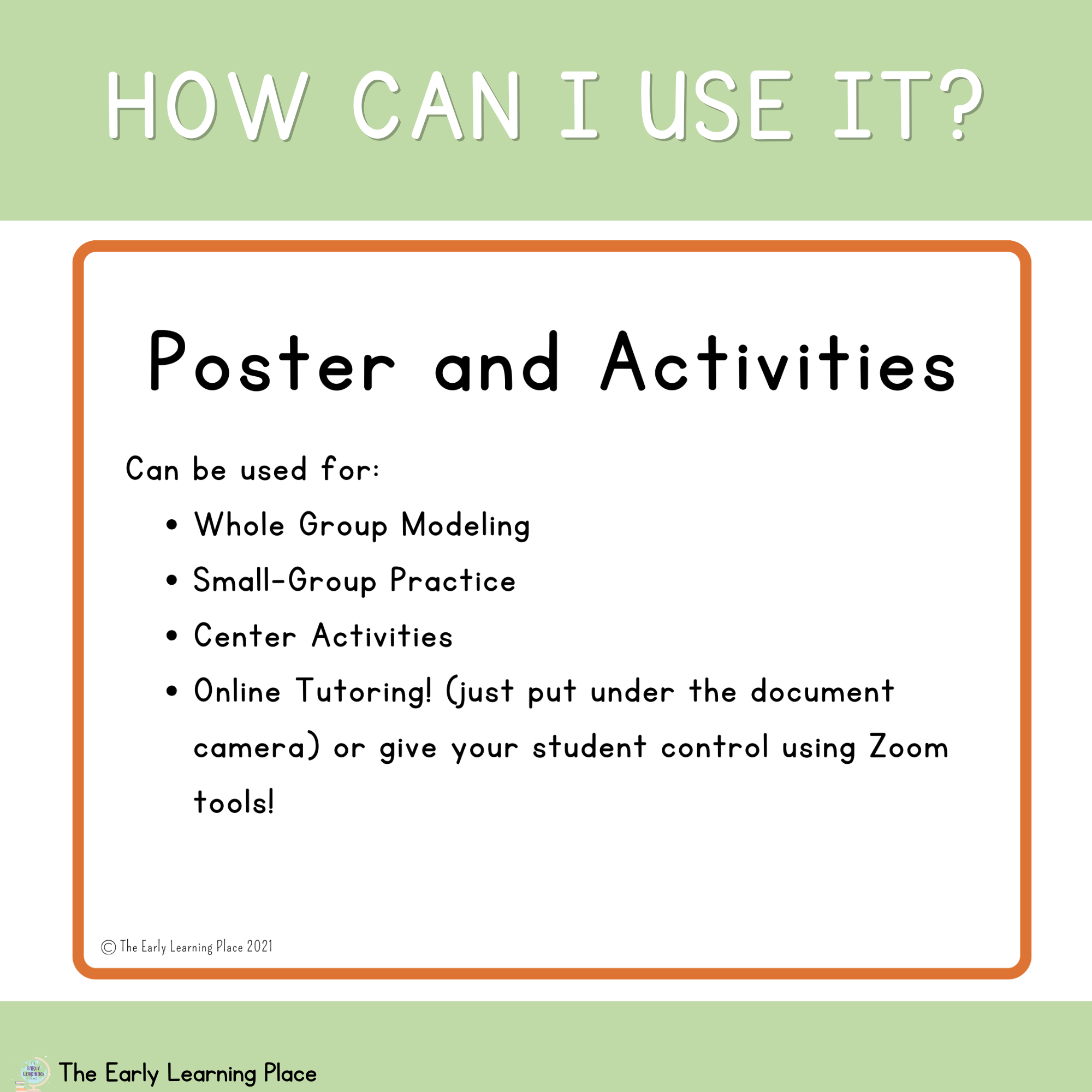 1-1-1 Rule Poster and Activities — The Early Learning Place
