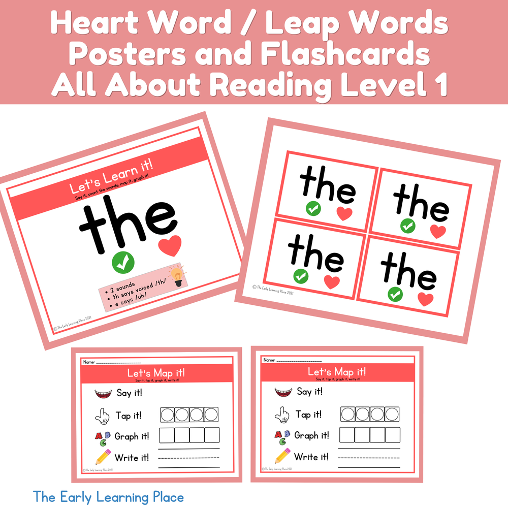 Heart Words / High-Frequency Word Posters and Flashcards | Orthographic ...