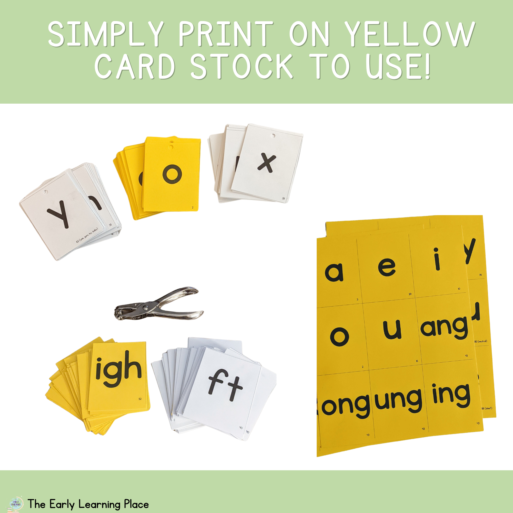 Blending Grapheme Cards for Blending Drill — The Early Learning Place