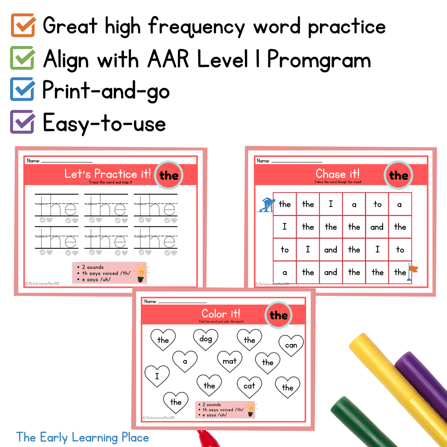 Heart Words / High-Frequency Word Posters and Flashcards | Orthographic ...