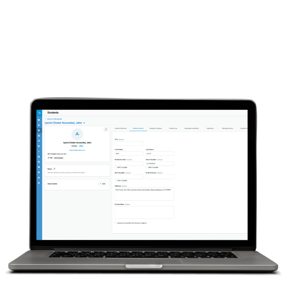 Blanch Music | Student Portal