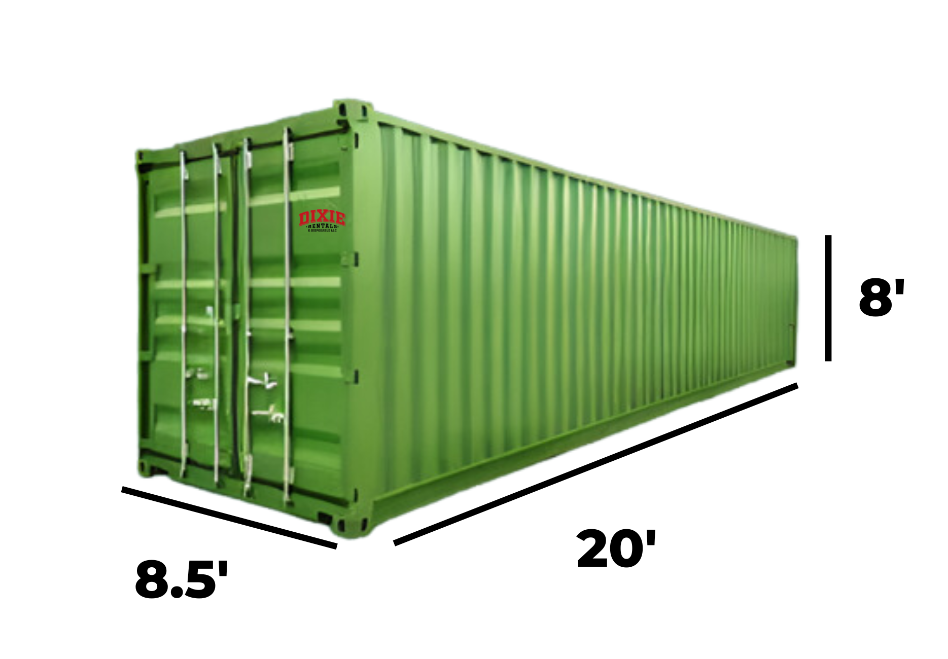 20 Feet Container Rental Service North Carolina Communities — Dixie ...