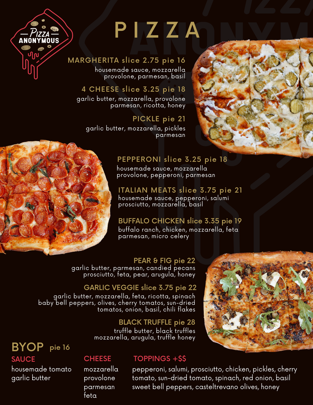 Menu 1 — Saint Honore