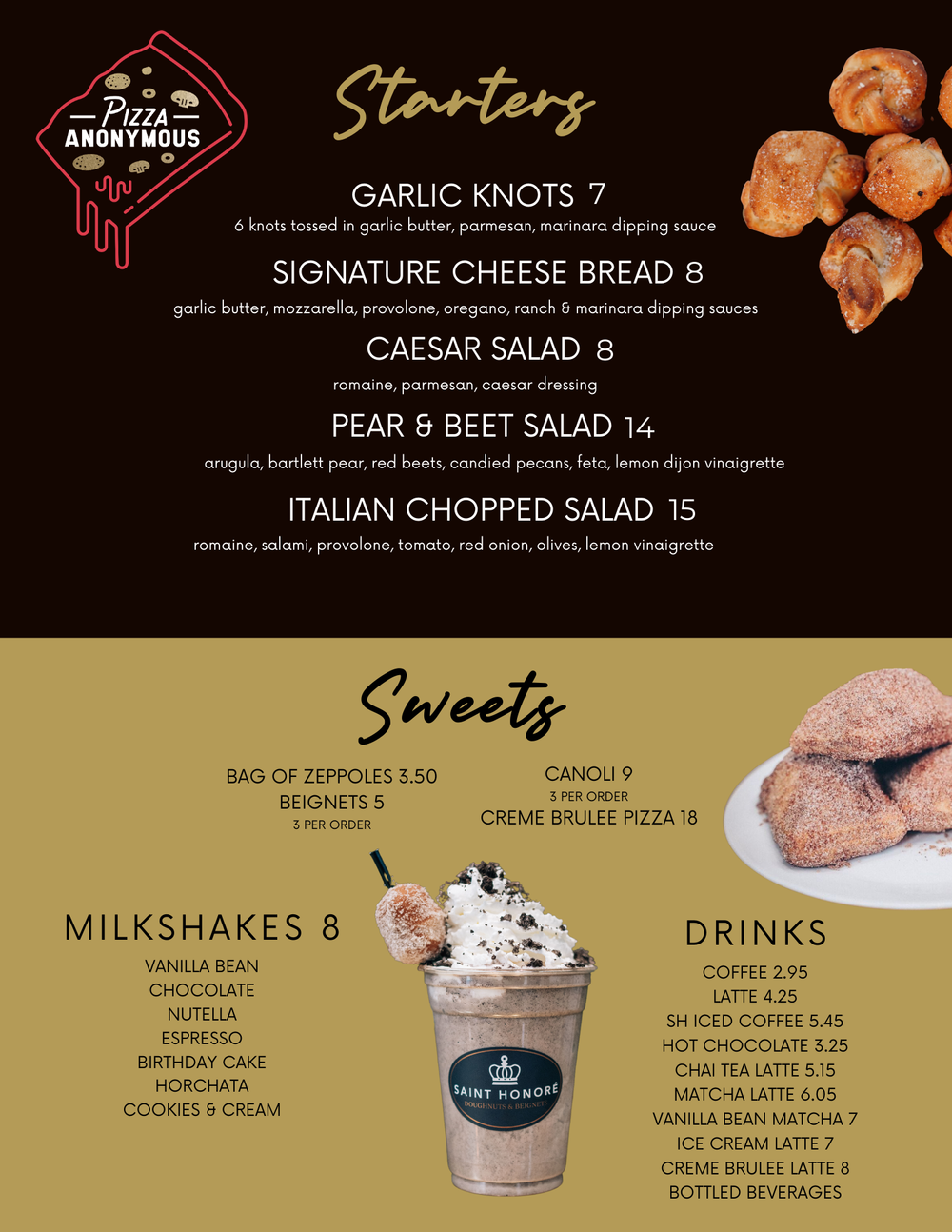 Menu 1 — Saint Honore