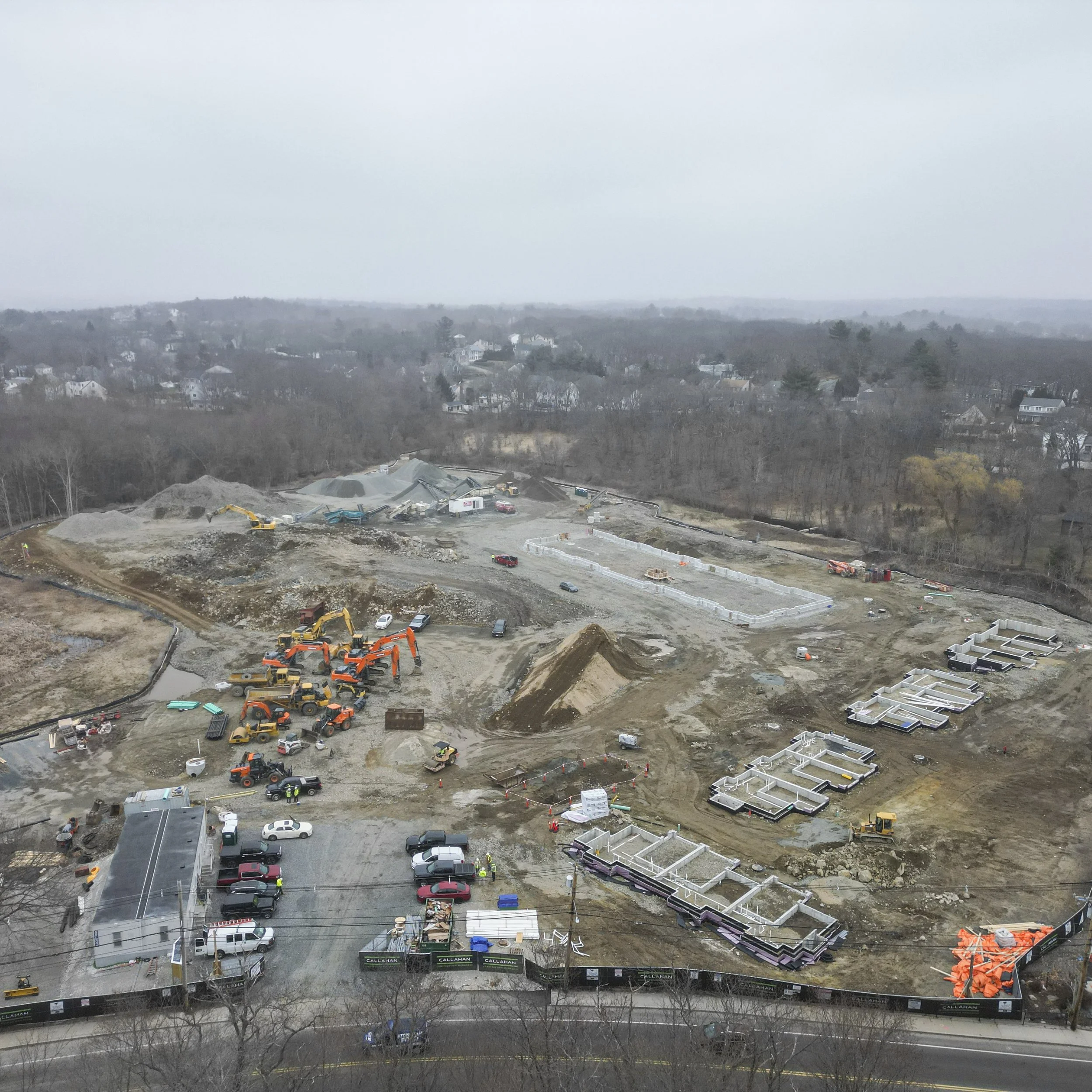 The Devon at Weiss Farm foundation work is well underway in Stoneham ...