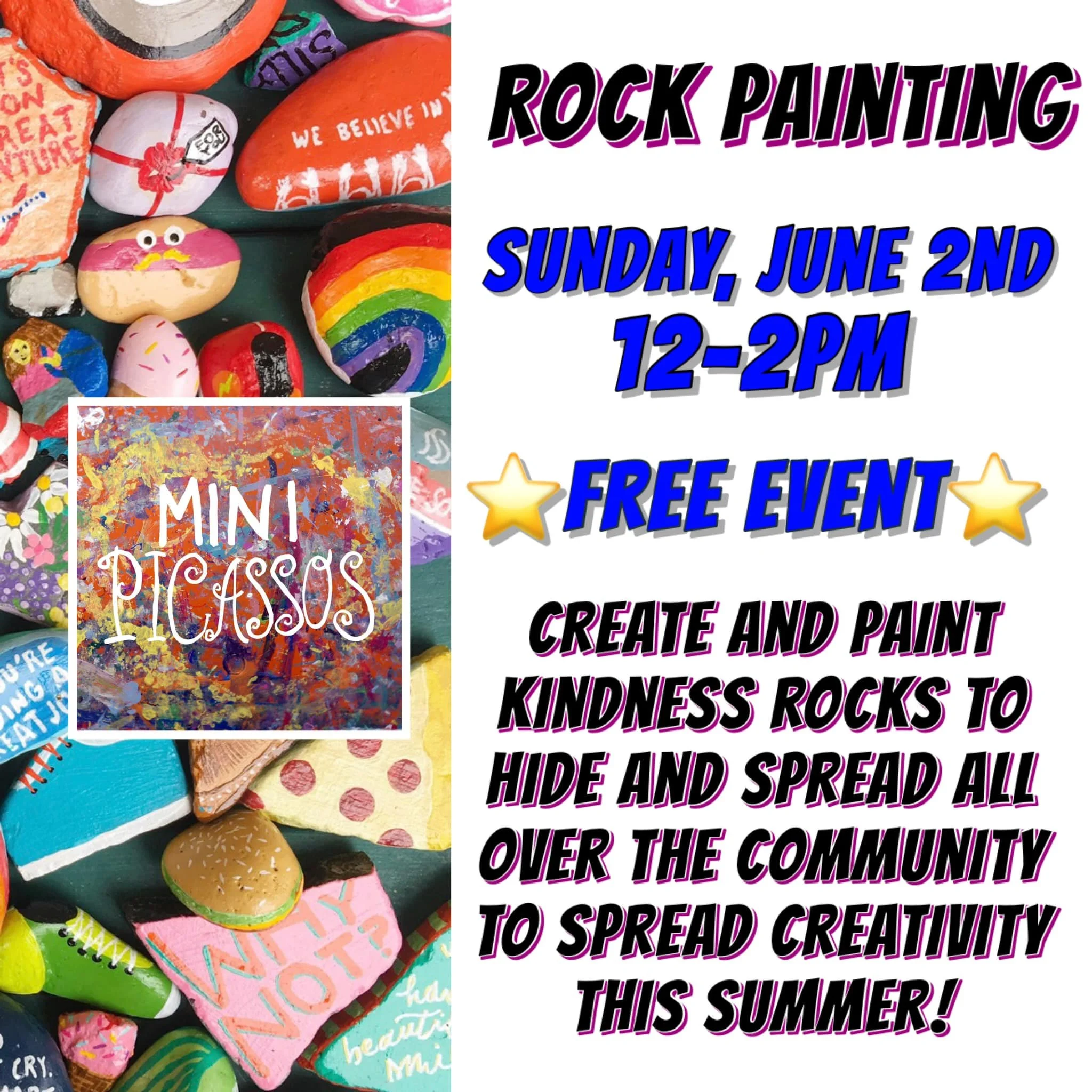 Rock Painting @ Mini Picassos — Eastside Kids