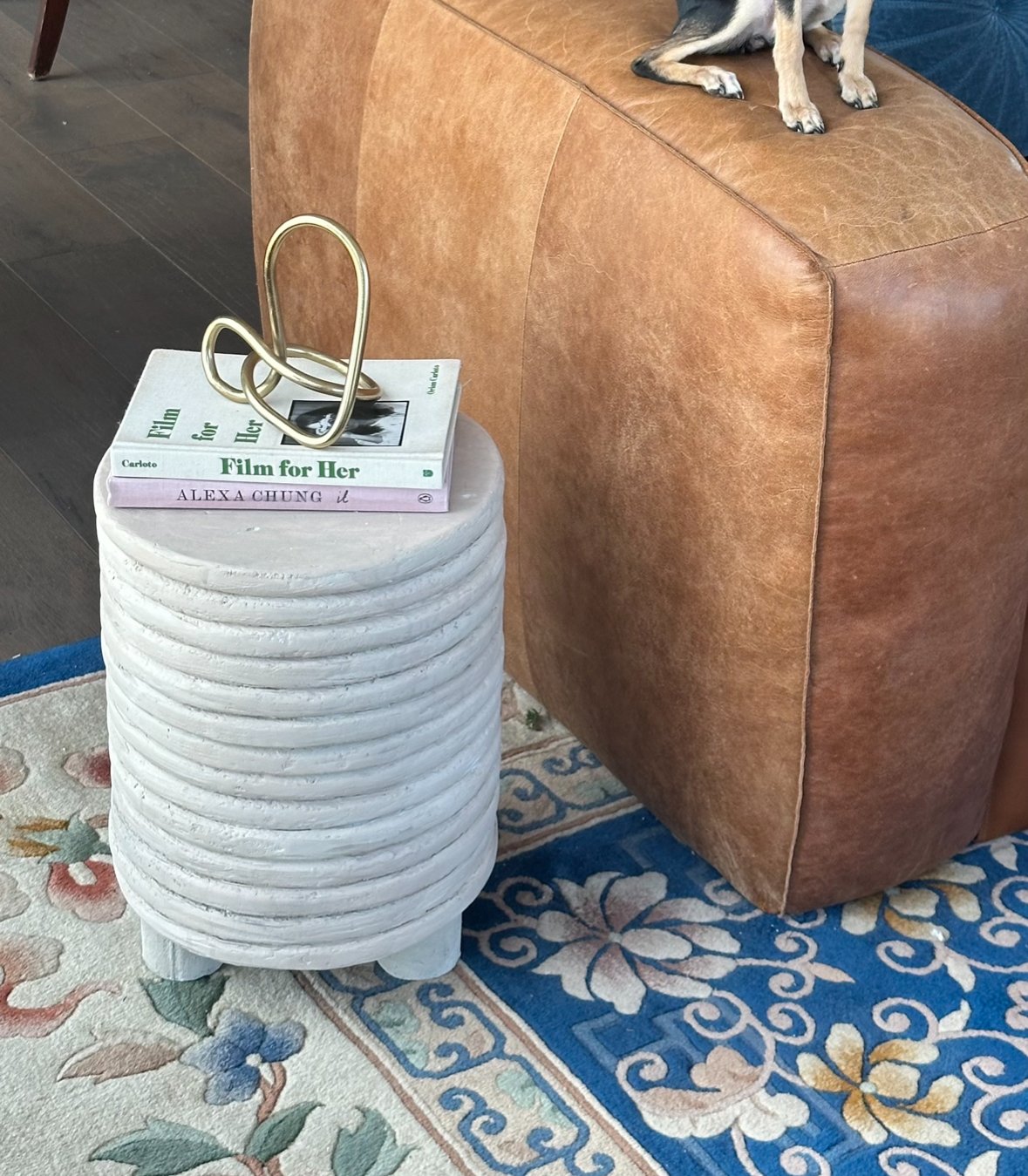 DIY Travertine Side Table Dupe — Haley Pasz