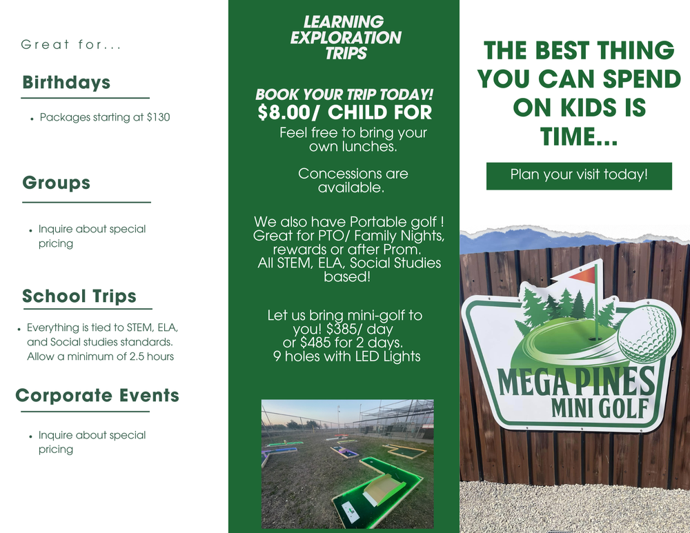 Services 2 — Mega Pines Mini Golf