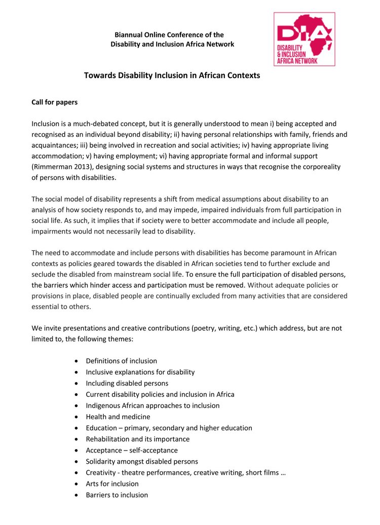 Events — DISABILITY & INCLUSION NETWORK AFRICA