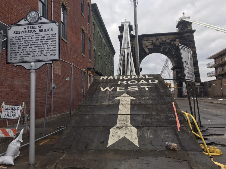 Wheeling Suspension Bridge (WV) — Bridges of the USA