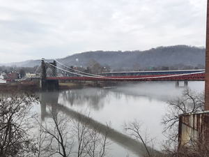 Wheeling Suspension Bridge (WV) — Bridges of the USA