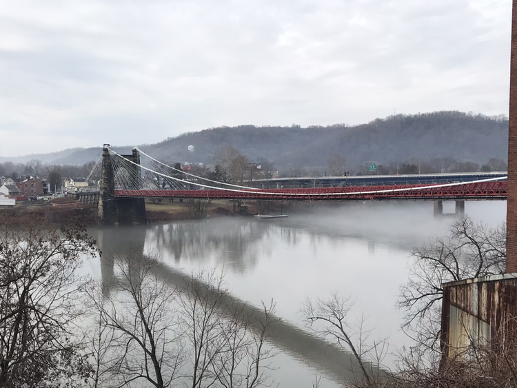 Wheeling Suspension Bridge (WV) — Bridges of the USA
