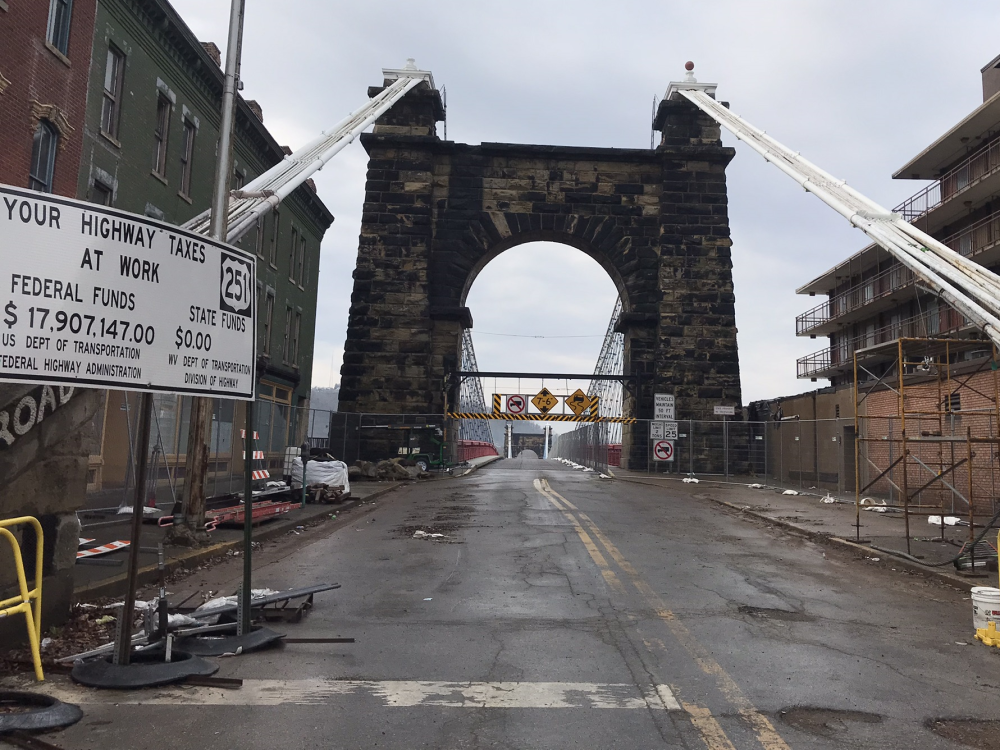 Wheeling Suspension Bridge (WV) — Bridges of the USA
