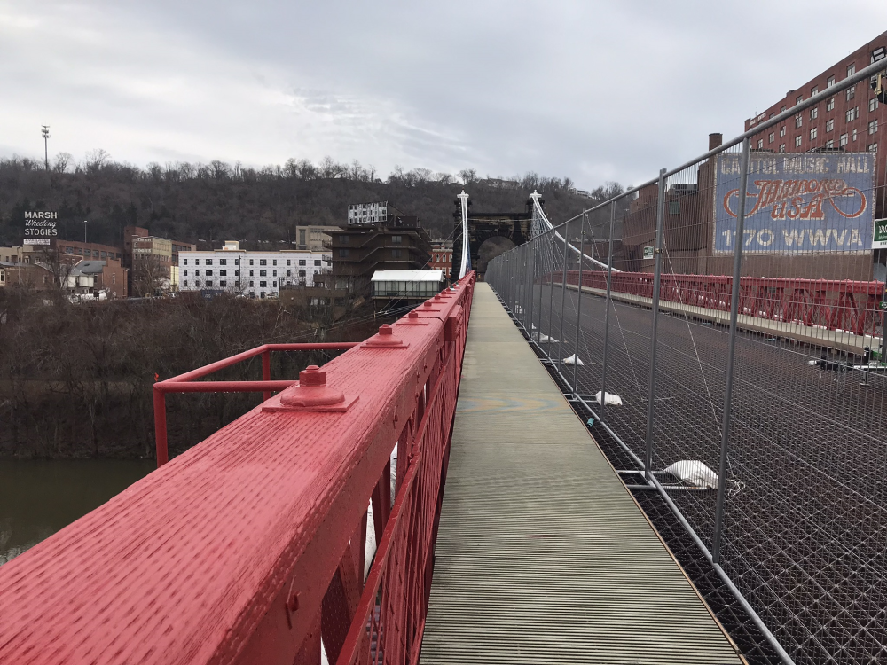 Wheeling Suspension Bridge (WV) — Bridges of the USA