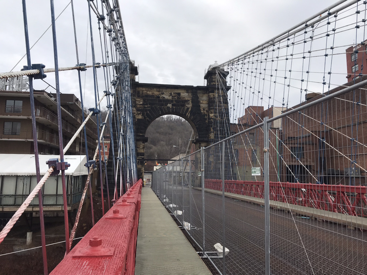 Wheeling Suspension Bridge (WV) — Bridges of the USA