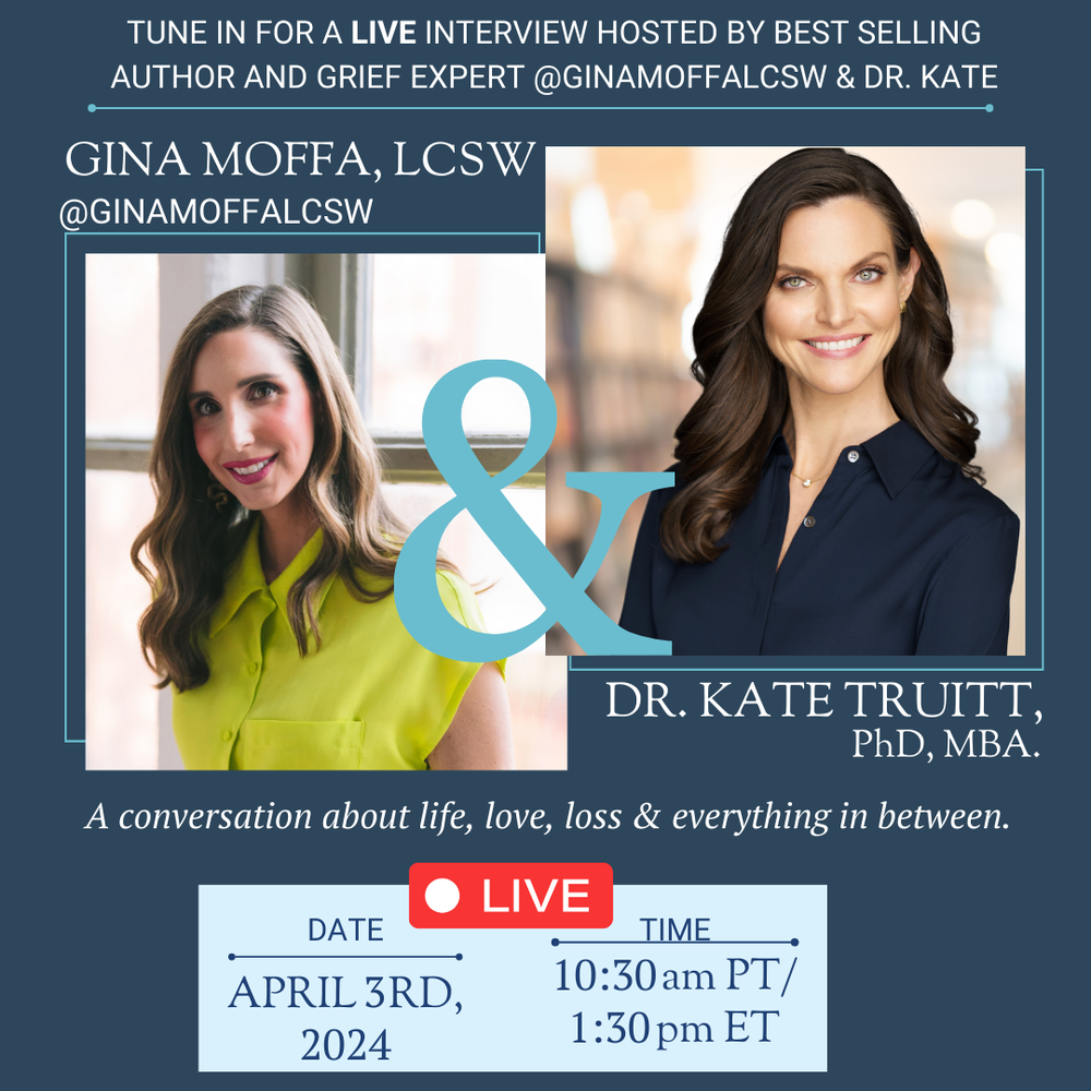 Instagram Live with Gina Moffa, LCSW — Dr. Kate Truitt