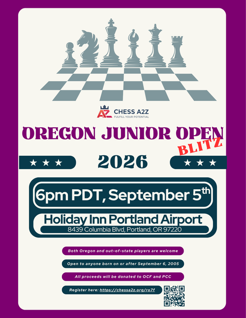 Oregon Junior Open Blitz 2026 — Oregon Scholastic Chess Federation