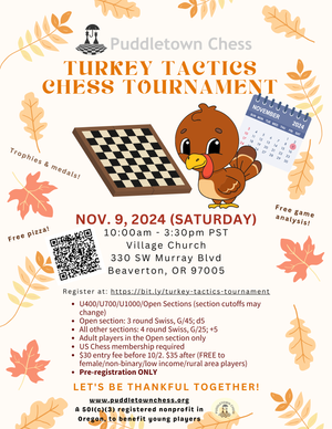 Turkey Tactics Chess Tournament by Puddletown — Oregon Scholastic Chess ...