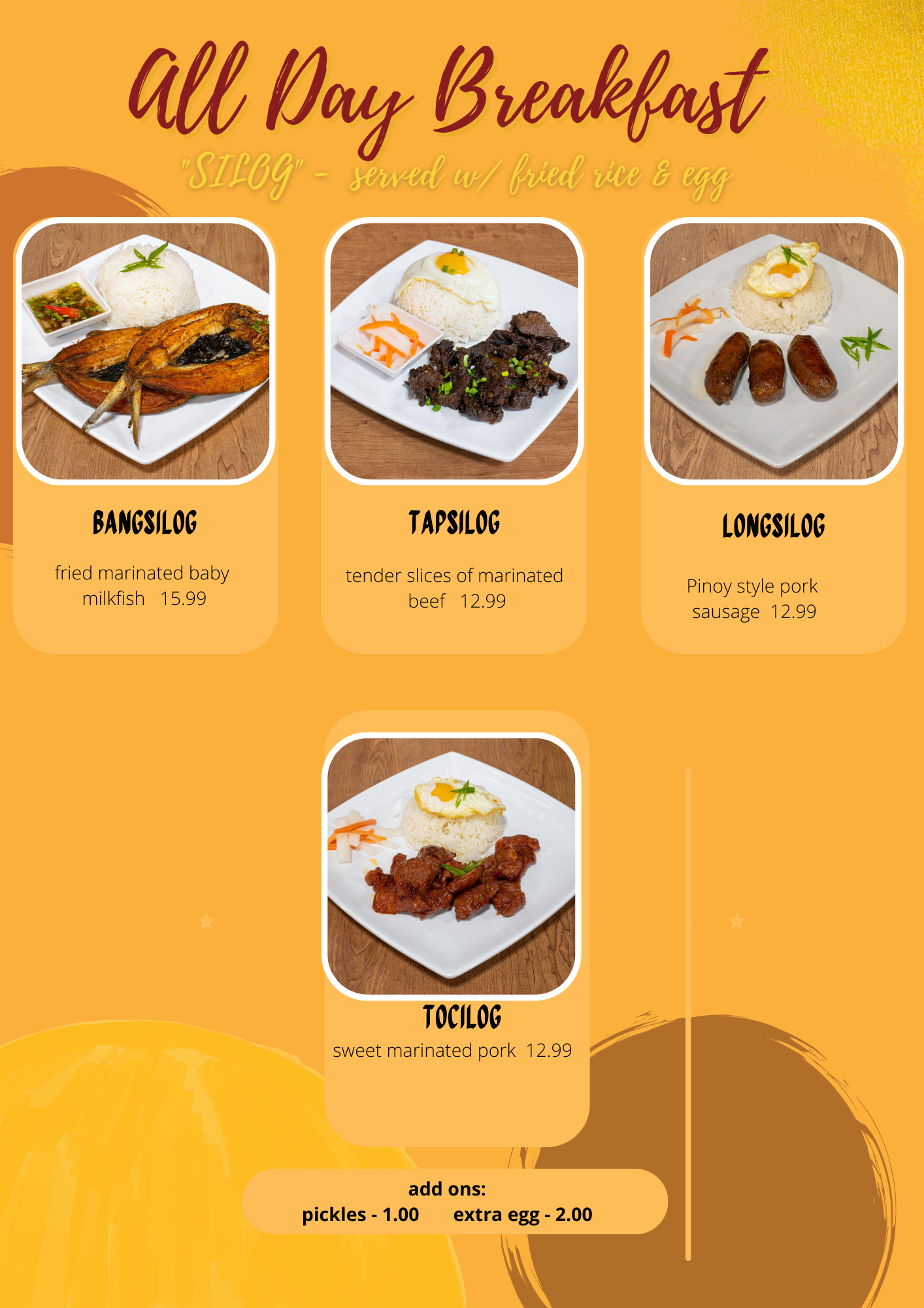 Kuya's Menu — Kuya's Pinoy Resto