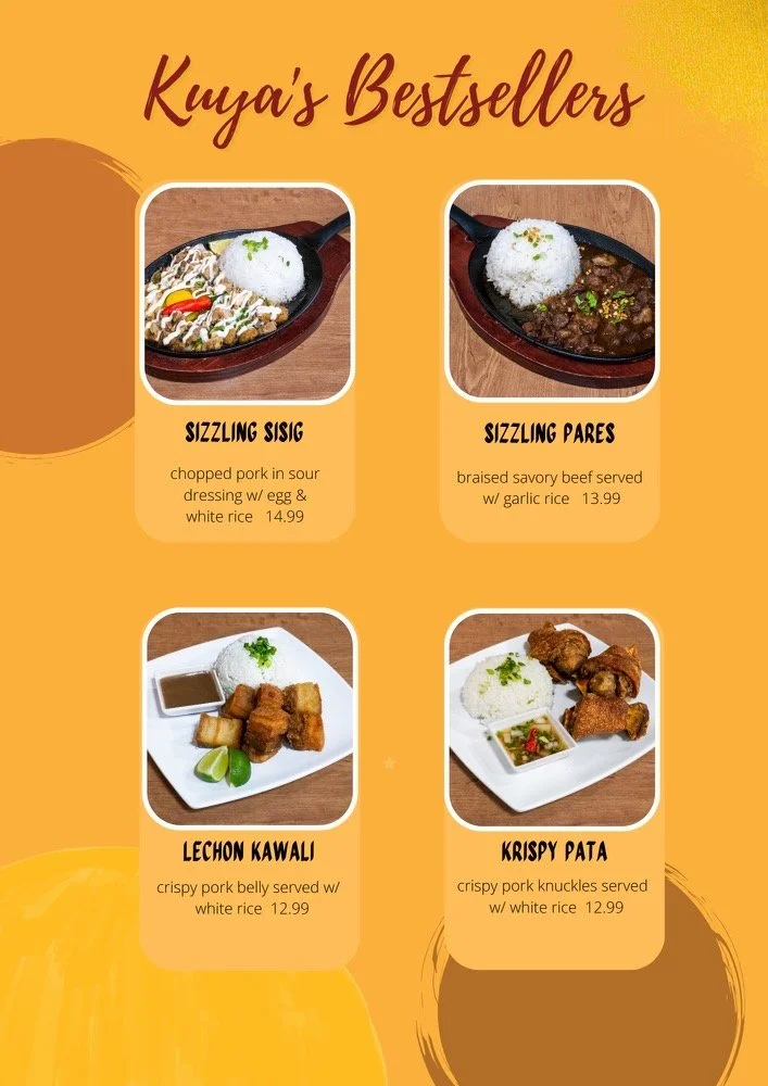 Kuya's Menu — Kuya's Pinoy Resto