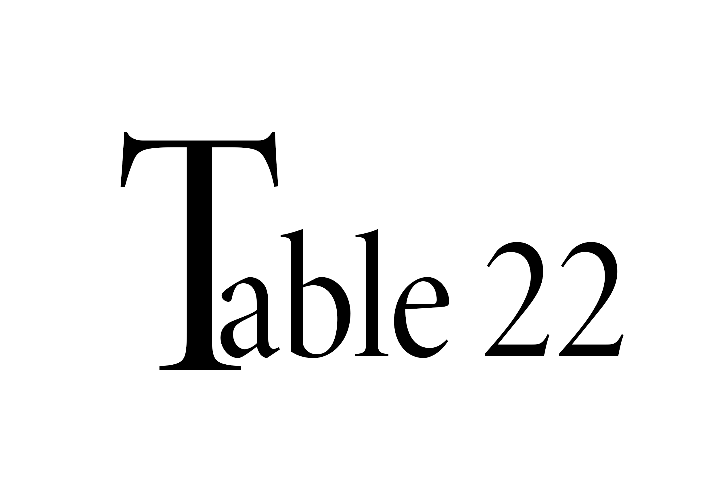 TABLE 22