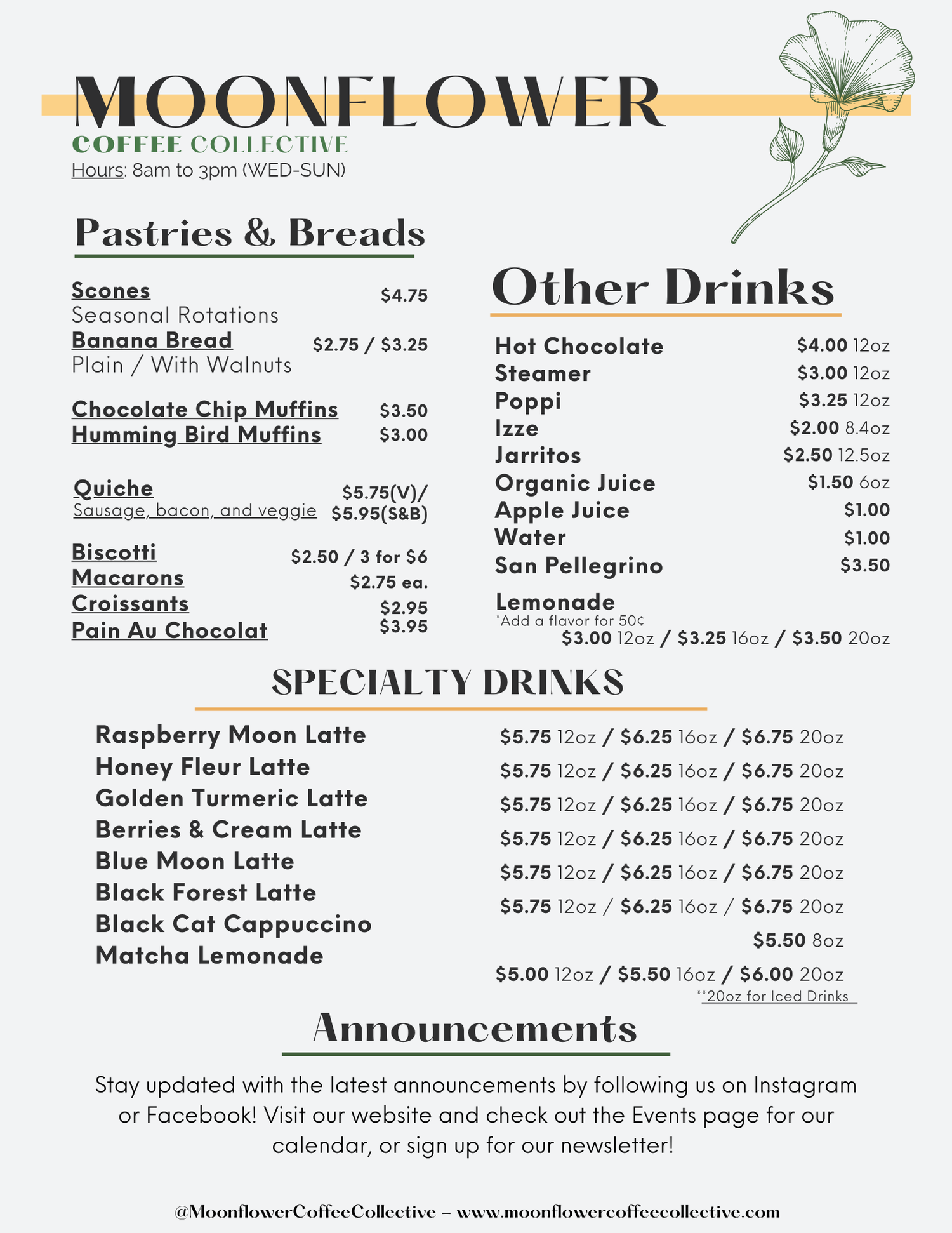 Services 4 — Moonflower Coffee Collective