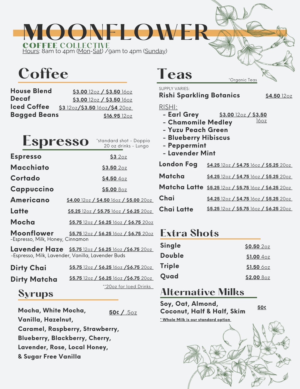 Services 4 — Moonflower Coffee Collective