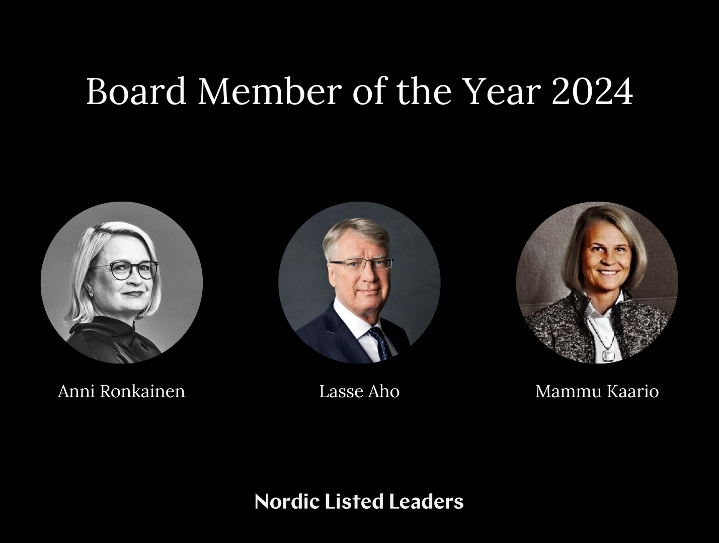 Meet the Finalists for Board Member of the Year 2024! — Nordic Listed ...