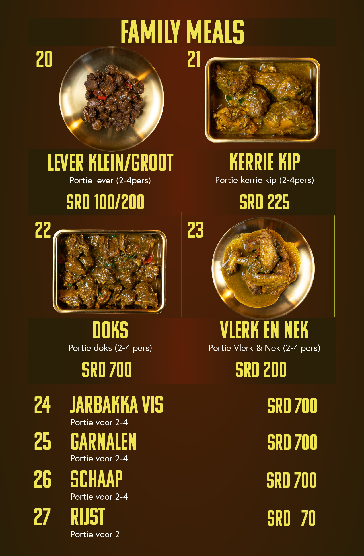 Roopram Roti Shop MENU — Roopram Roti