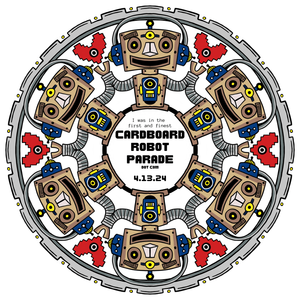 Cardboard Robot Parade
