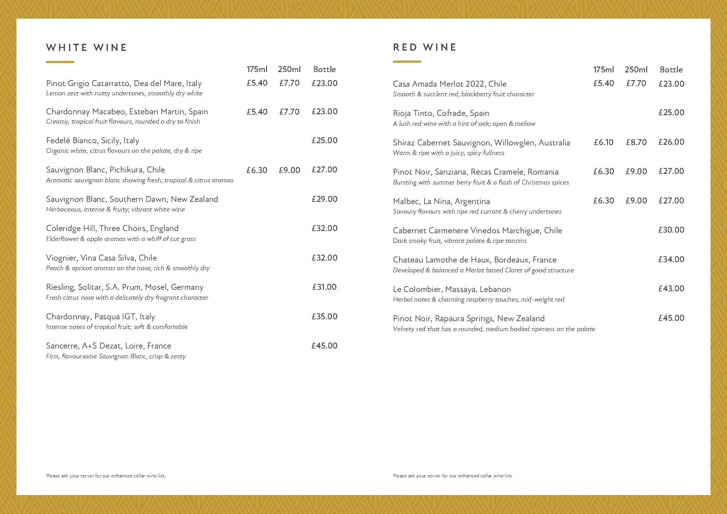 Drinks Menu - Billy's Barr & Restaurant - Hawkshead — billys.restaurant