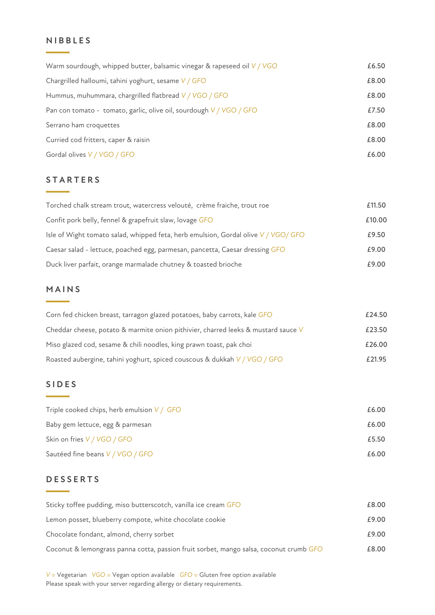 Dinner Menu - Billy's Barr & Restaurant - Hawkshead — billys.restaurant