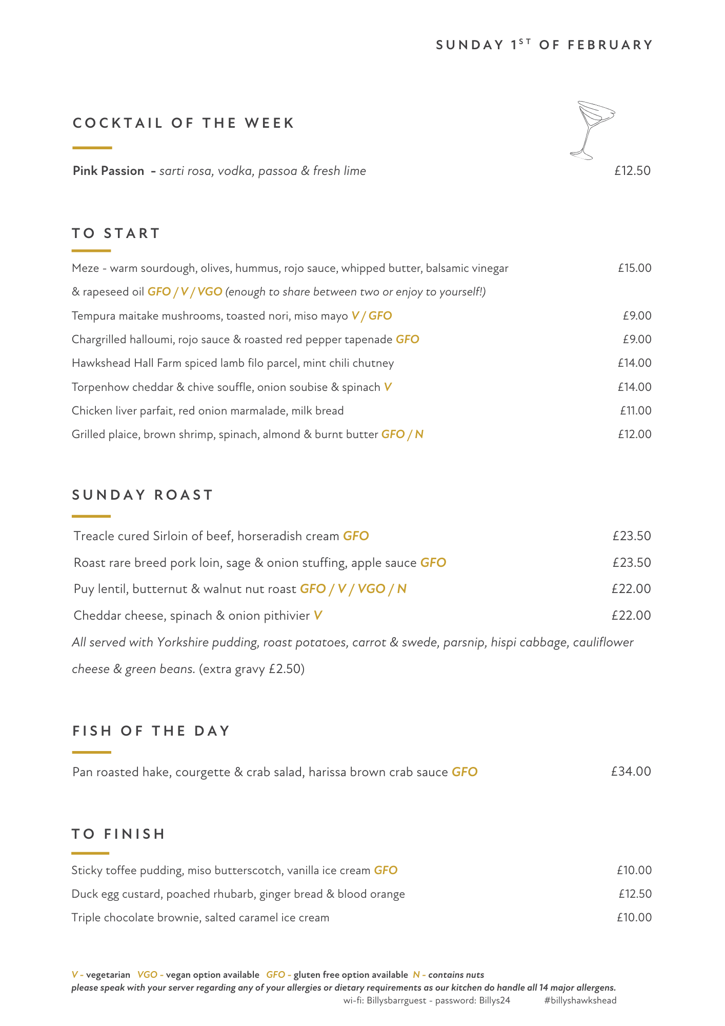 Sunday Roasts Menu - Billy's Barr & Restaurant - Hawkshead — billys ...