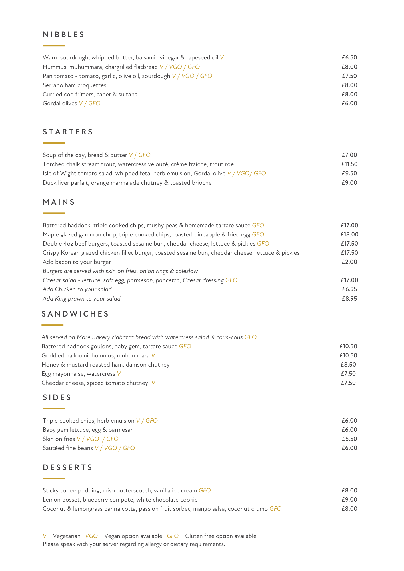 Lunch Menu - Billy's Barr & Restaurant - Hawkshead — billys.restaurant