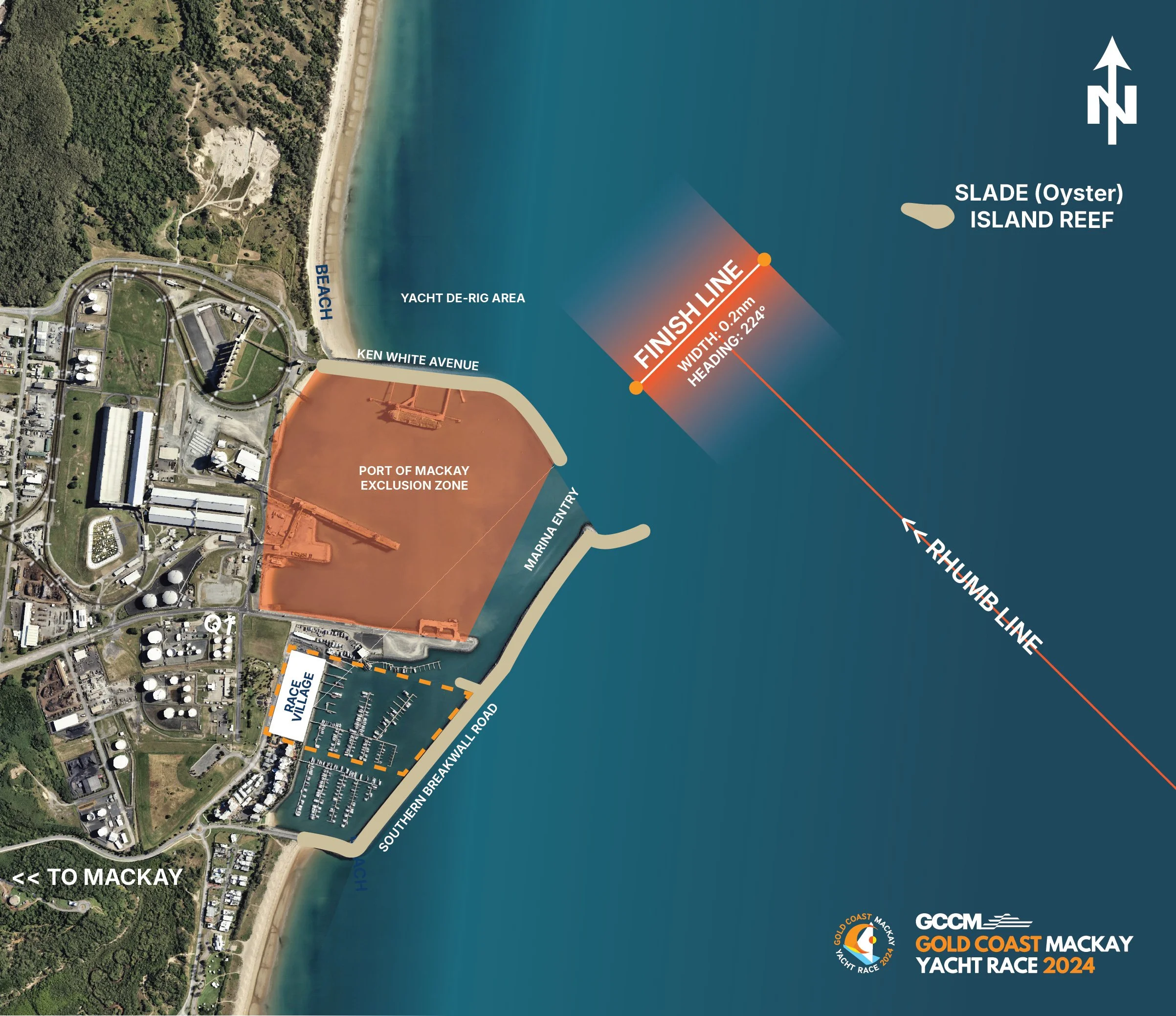Start and Finish — GCCM Gold Coast Mackay Yacht Race 2024