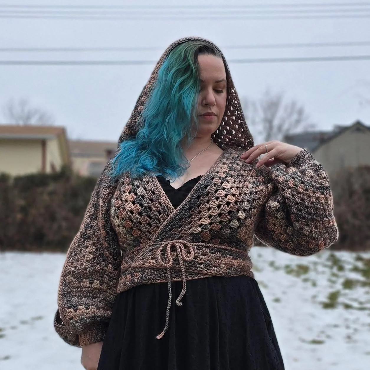 The Luna Moth Wrap Top (Hood is Included) *Digital Crochet Pattern ...