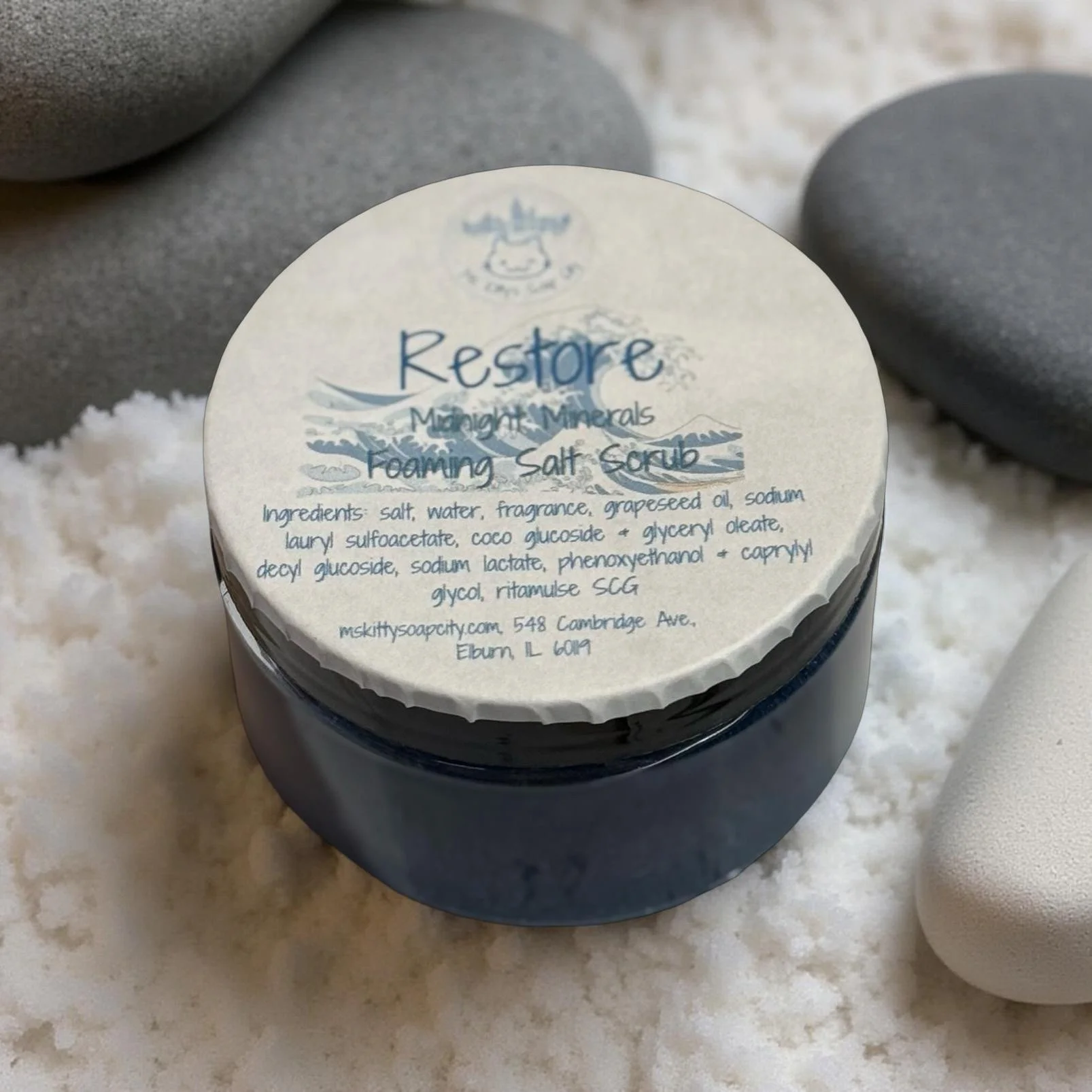 Restore Blue Sugar Scrub | Sea Salt, Eucalyptus & Powder Scent — Ms ...