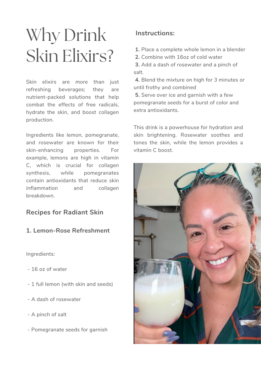 Skin Elixir Drinks for Radiant Health — ReInventing50s With Annette Duke