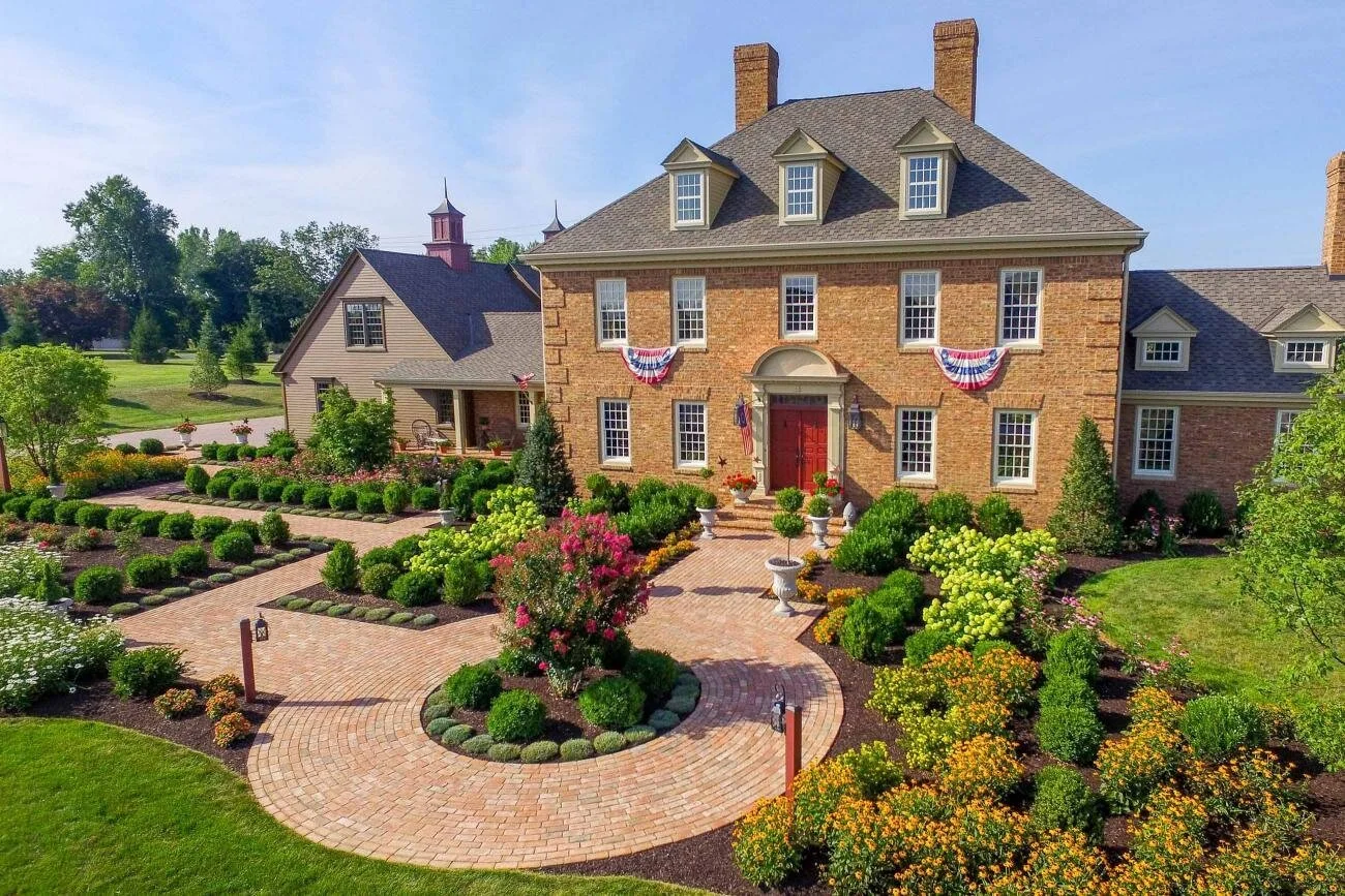 Timeless Federal Style Landscape with Brick Accents and Stunning ...
