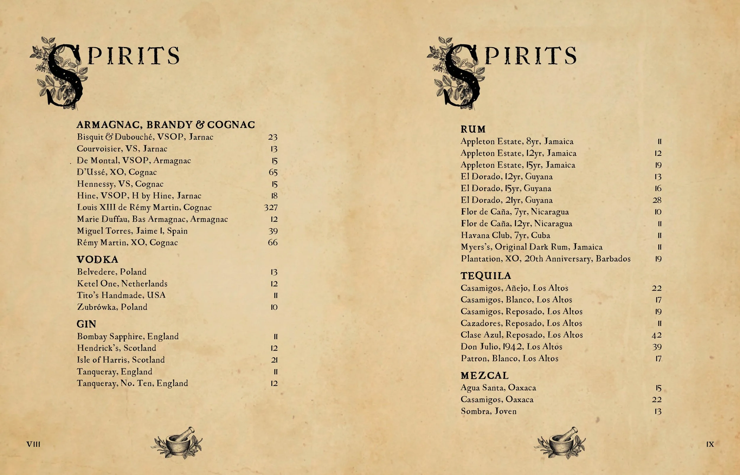 Menu — PREQUEL & CO. APOTHECARY